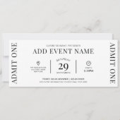 Event Ticket Company Logo Admit One Entry Pass Invitation | Zazzle