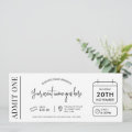 Event Ticket Modern Business Logo Admit One Token Invitation | Zazzle