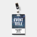 Event Title with Photo Background Backstage Pass Badge | Zazzle