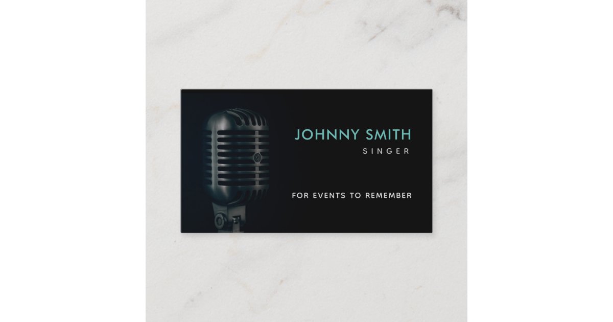 Events Singer Slogans Business Cards | Zazzle
