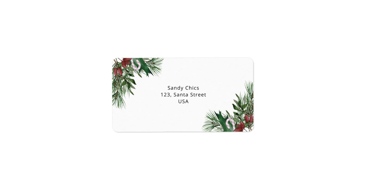 Evergreen branch label | Zazzle