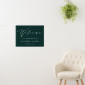 Evergreen Calligraphy Script Wedding Welcome Sign | Zazzle