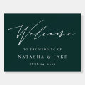 Evergreen Calligraphy Script Wedding Welcome Sign | Zazzle