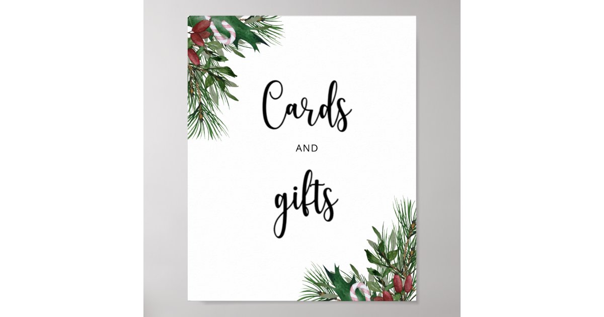Evergreen CARDS AND GIFTS Poster | Zazzle