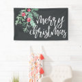 Evergreen Christmas Holiday Banner Slate | Zazzle