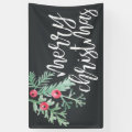 Evergreen Christmas Holiday Banner Slate | Zazzle