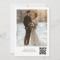 Evergreen elegant winter wedding QR code photo Invitation | Zazzle
