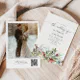 Evergreen elegant winter wedding QR code photo Invitation | Zazzle