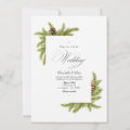 Evergreen Pines Winter Wonderland Wedding QR Code Invitation | Zazzle