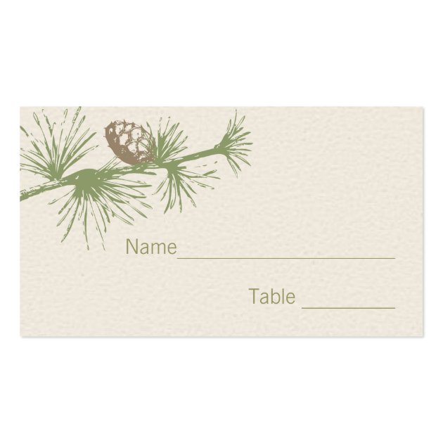 Evergreen Seating Card Business Card Templates
