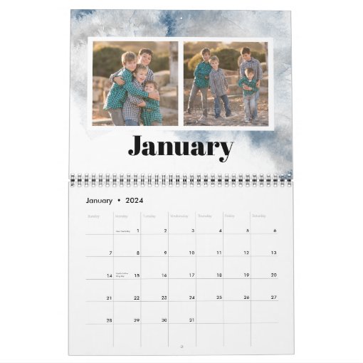 Evergreen Trees Create Your Own Family Photo Calendar | Zazzle