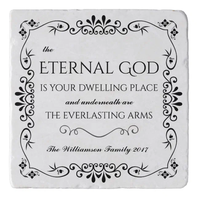 Everlasting Arms of the Lord Bible Verse Trivet | Zazzle