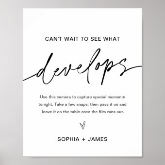 EVERLEIGH Can't Wait to See What Develops Sign | Zazzle