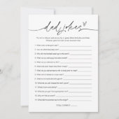 EVERLEIGH Dad Jokes Baby Shower Game Card | Zazzle