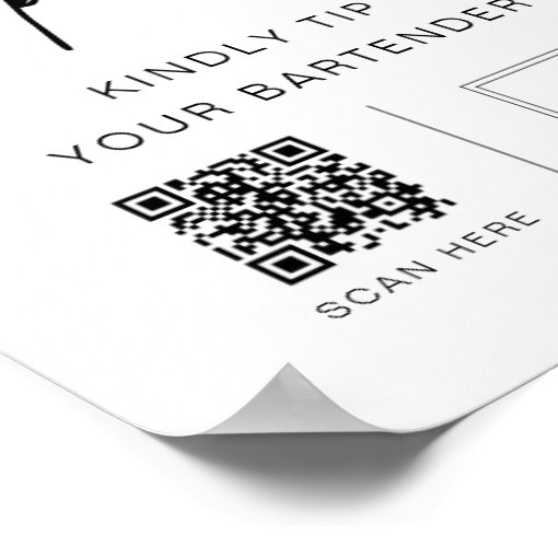 EVERLEIGH Feeling Tipsy Sign, Venmo Cashapp Tip Poster | Zazzle