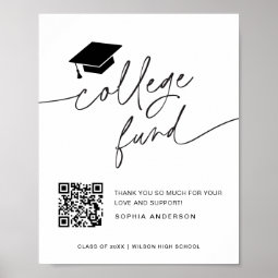 EVERLEIGH Gradutaion College Fund Venmo Sign | Zazzle