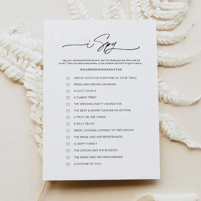 EVERLEIGH I Spy Wedding Game Card | Zazzle