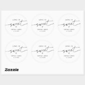 EVERLEIGH Love is Sweet Sticker 3" (sheet of 6) | Zazzle