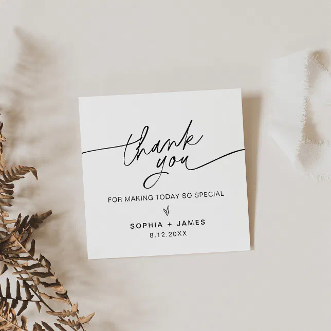 EVERLEIGH Thank You Sign Square Tag | Zazzle
