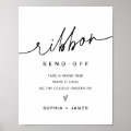 EVERLEIGH Wedding Ribbon Send Off Sign | Zazzle