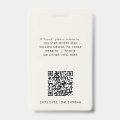 EVERLY Ivory Black Logo QR Code Employee ID Card Badge | Zazzle