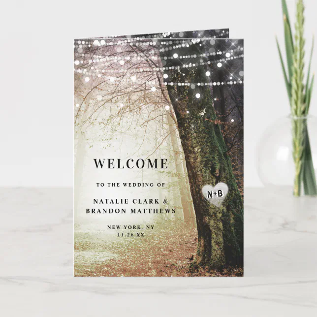 Evermore | Enchanted Fairy Forest Wedding Ceremony Program | Zazzle