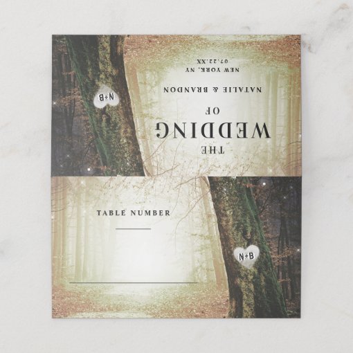 Evermore | Enchanted Forest | Amber Table Number Place Card | Zazzle