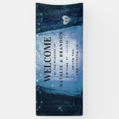 Evermore | Enchanted Forest Blue Wedding Welcome Banner | Zazzle