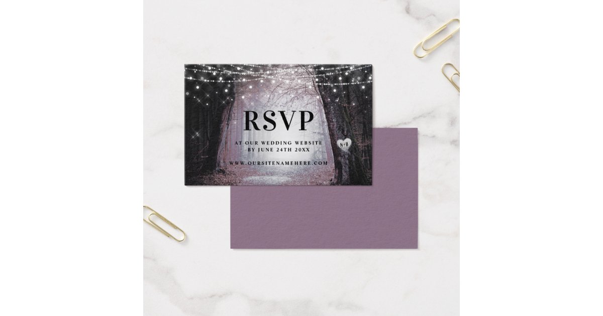 Evermore | Enchanted Forest RSVP Insert Cards | Zazzle