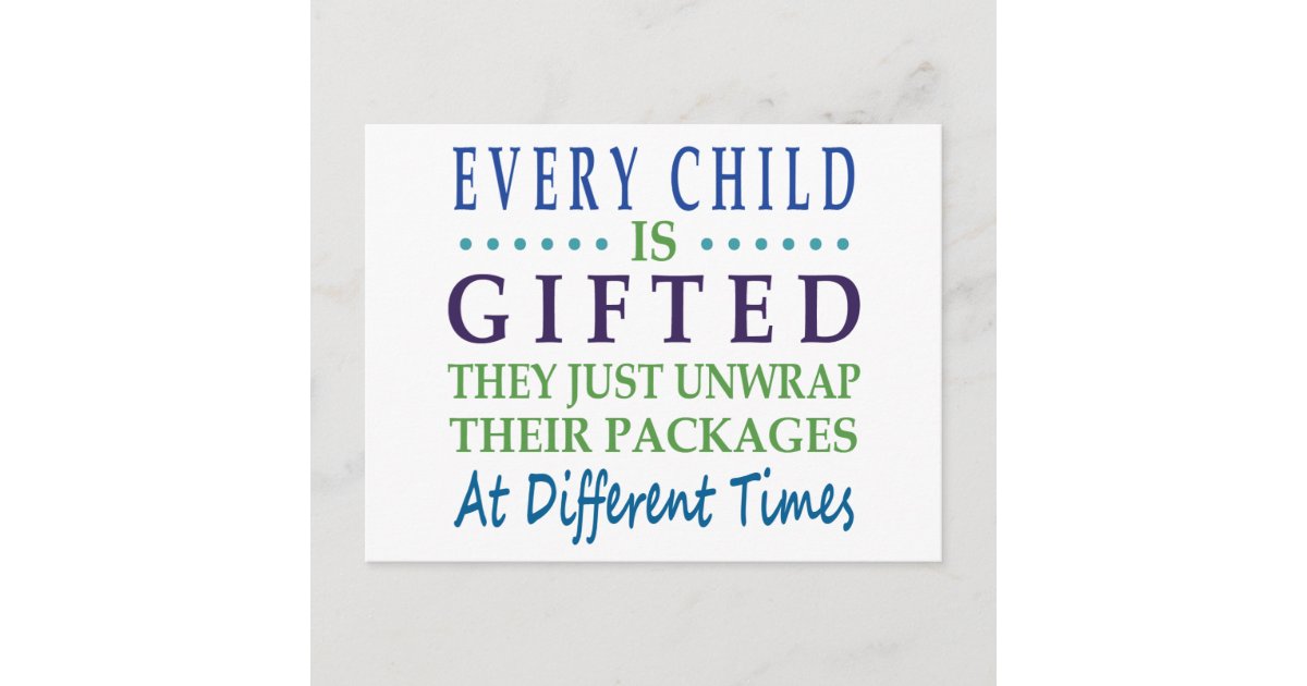 Every Autistic Child is Gifted Postcard | Zazzle