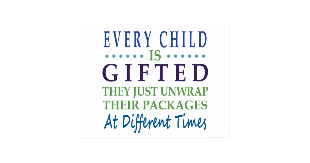 Every Autistic Child is Gifted Postcard | Zazzle.com