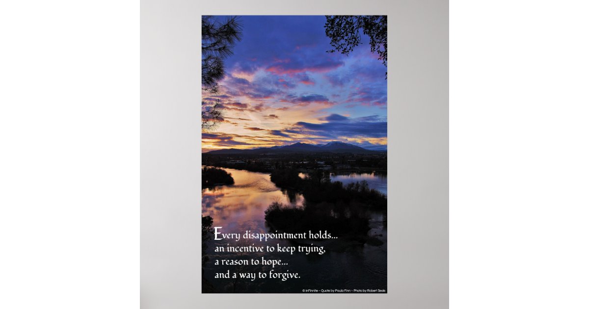 Every Disappointment Holds...Inspirational poster | Zazzle
