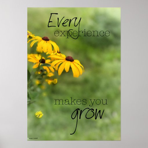 Every Experience Makes You Grow Poster | Zazzle