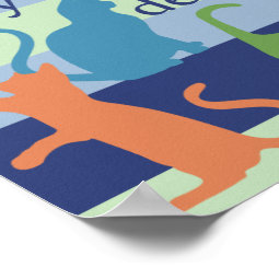 Every Life Deserves 9 Cats Funny Cat Humor Poster | Zazzle