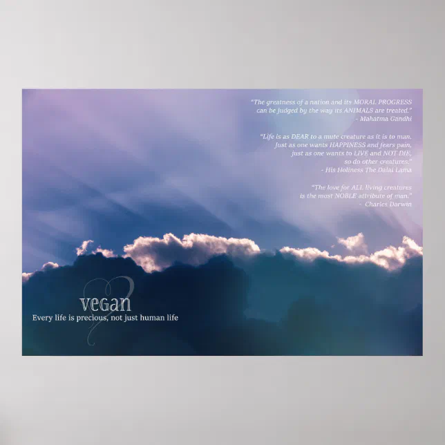 Every Life is Precious not just Human Life Poster | Zazzle