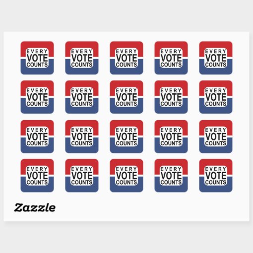 Every Vote Counts sticker | Zazzle