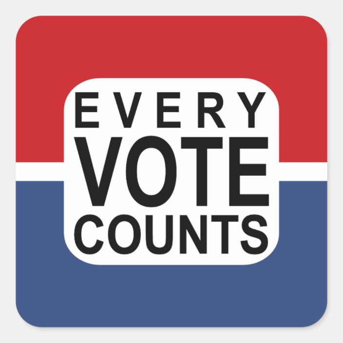 Every Vote Counts sticker | Zazzle.com
