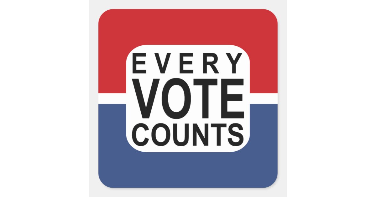 Every Vote Counts sticker | Zazzle