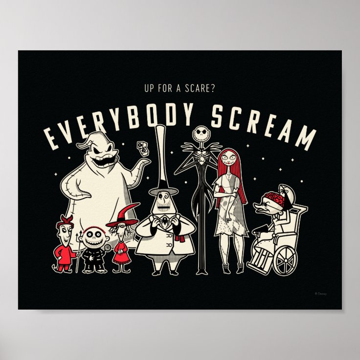 Everybody Scream - Halloween Town Group Poster | Zazzle