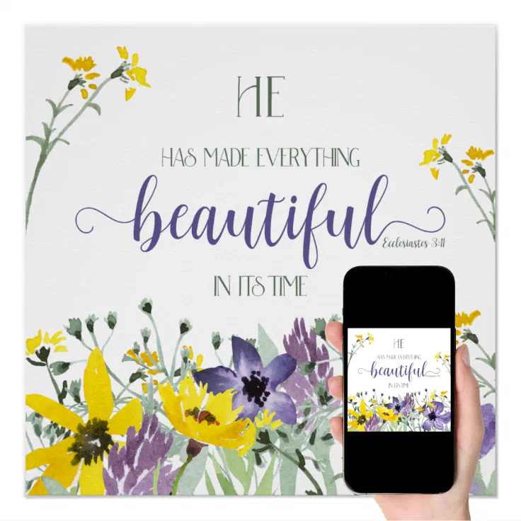 Everything Beautiful - Ecc 3:11 Poster | Zazzle