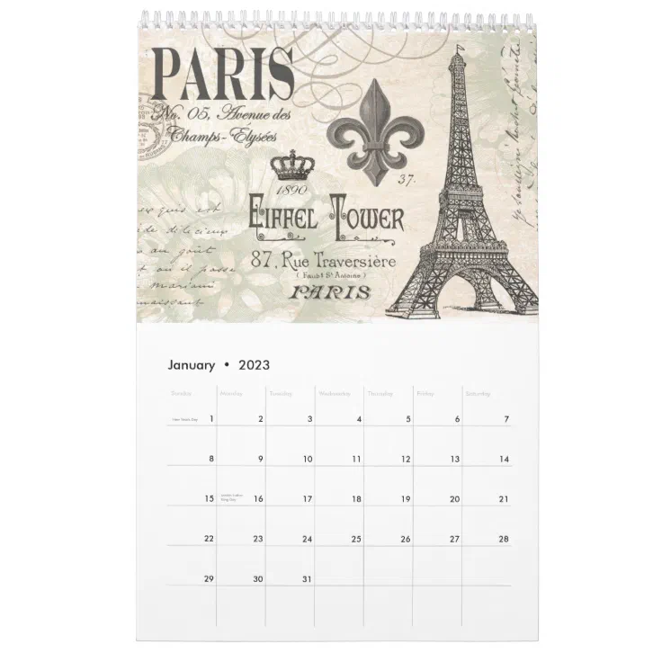 Everything French calendar | Zazzle