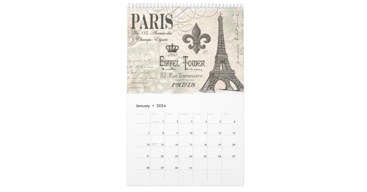 Everything French calendar | Zazzle