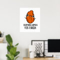 Everything Happens For A Raisin Funny Food Pun Poster | Zazzle
