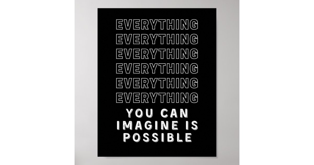 Everything Is Possible Motivational Poster | Zazzle