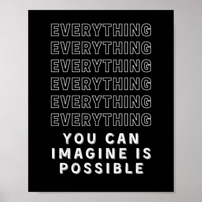 Everything Is Possible Motivational Poster | Zazzle