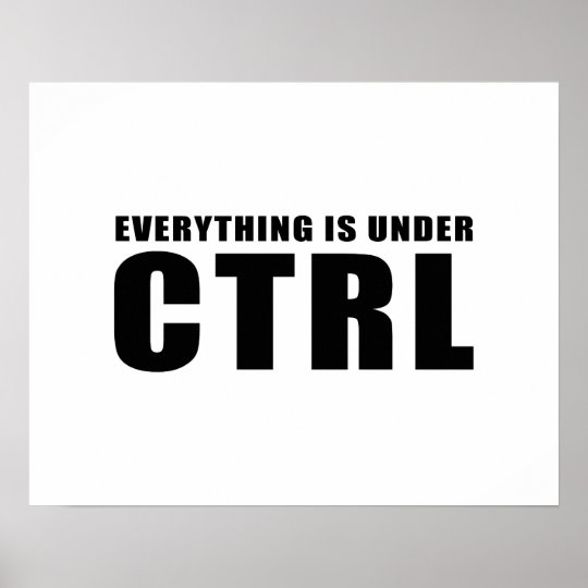 Everything is under control poster | Zazzle.com