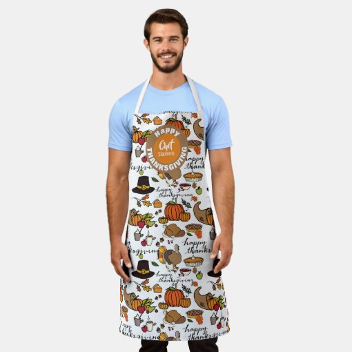 Everything Thanksgiving | Personalized Holiday Apron | Zazzle