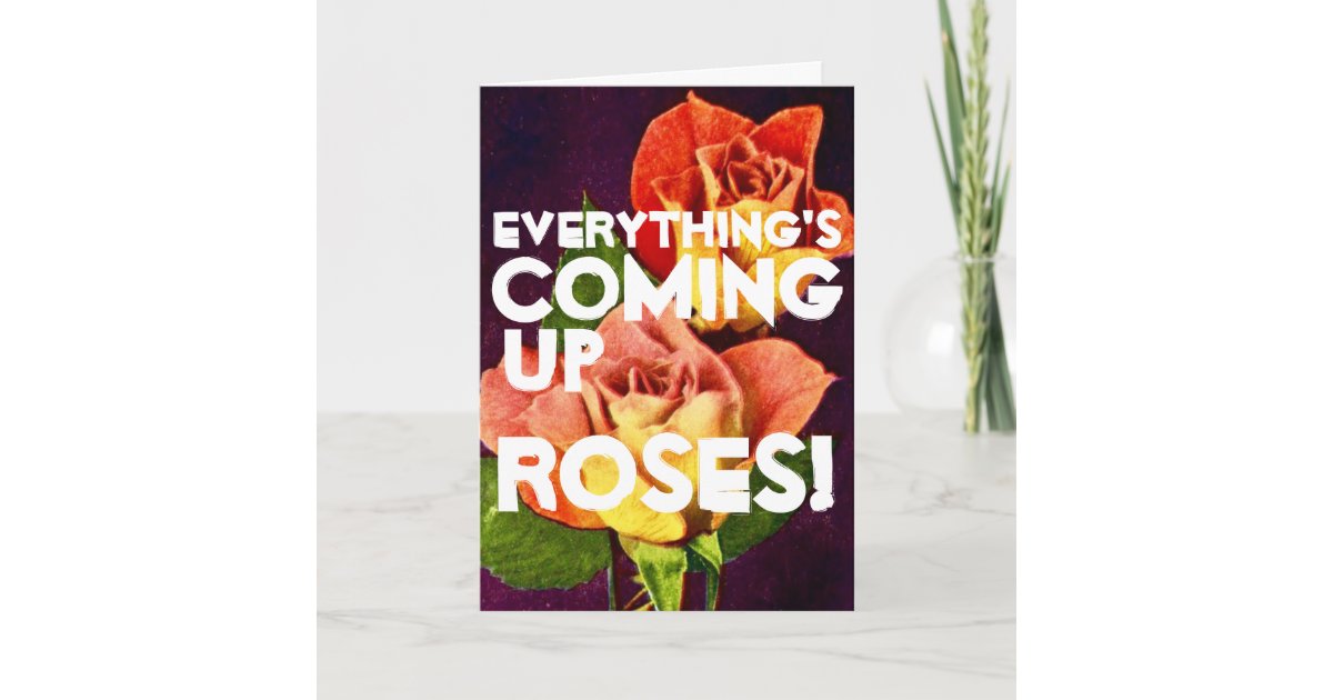Everything's Coming Up ROSES Congratulations Card | Zazzle.com