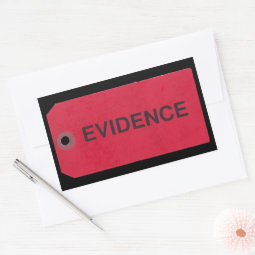 Evidence Tag Rectangular Stickers | Zazzle