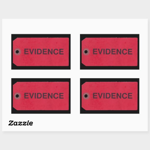 Evidence Tag Rectangular Stickers | Zazzle